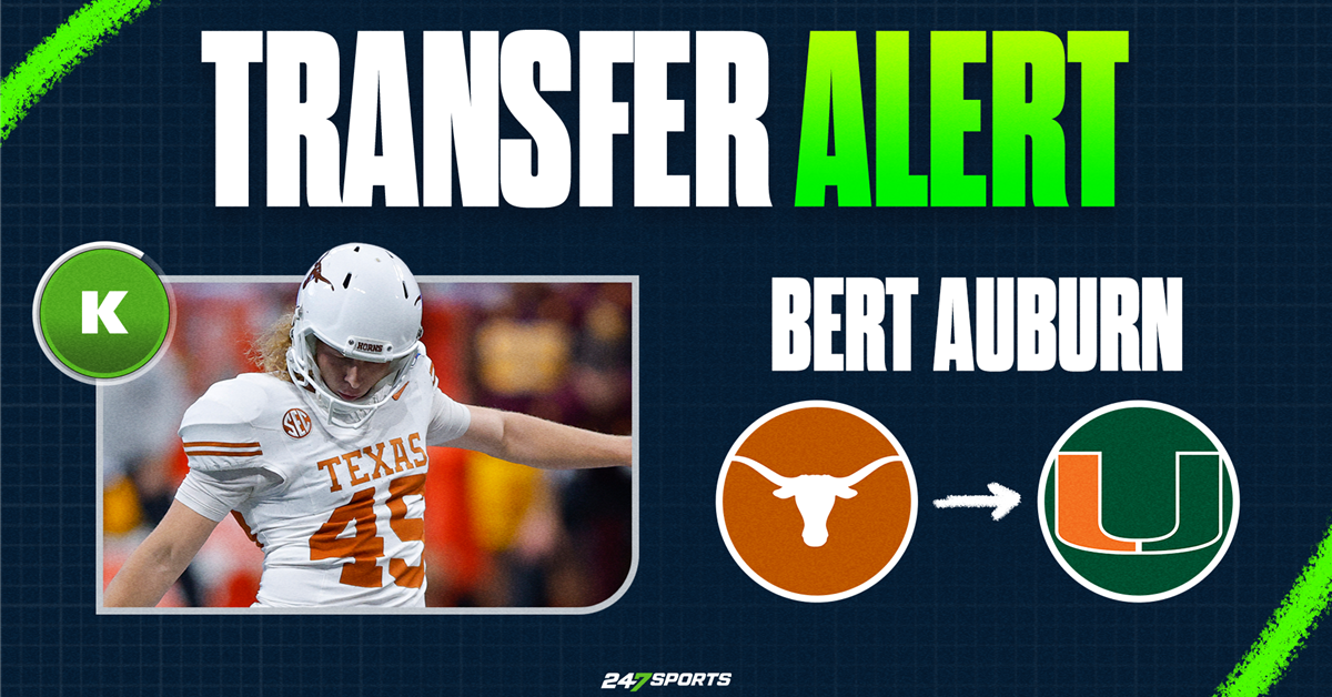 Texas kicker Bert Auburn is transferring to Miami