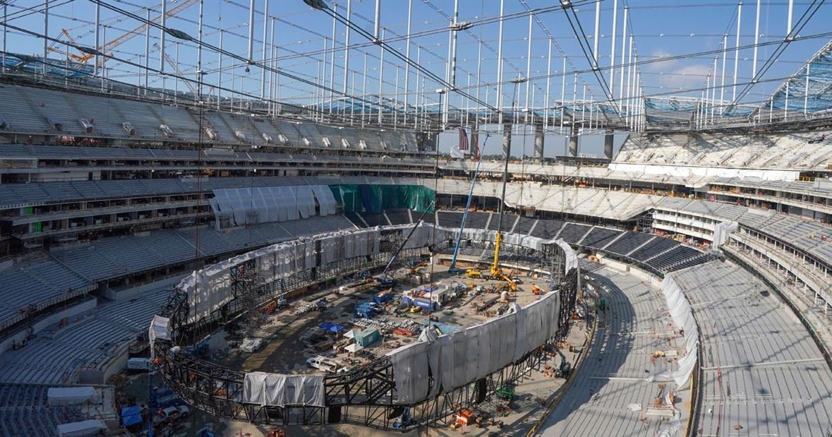 SoFi Stadium construction worker dies in falling accident