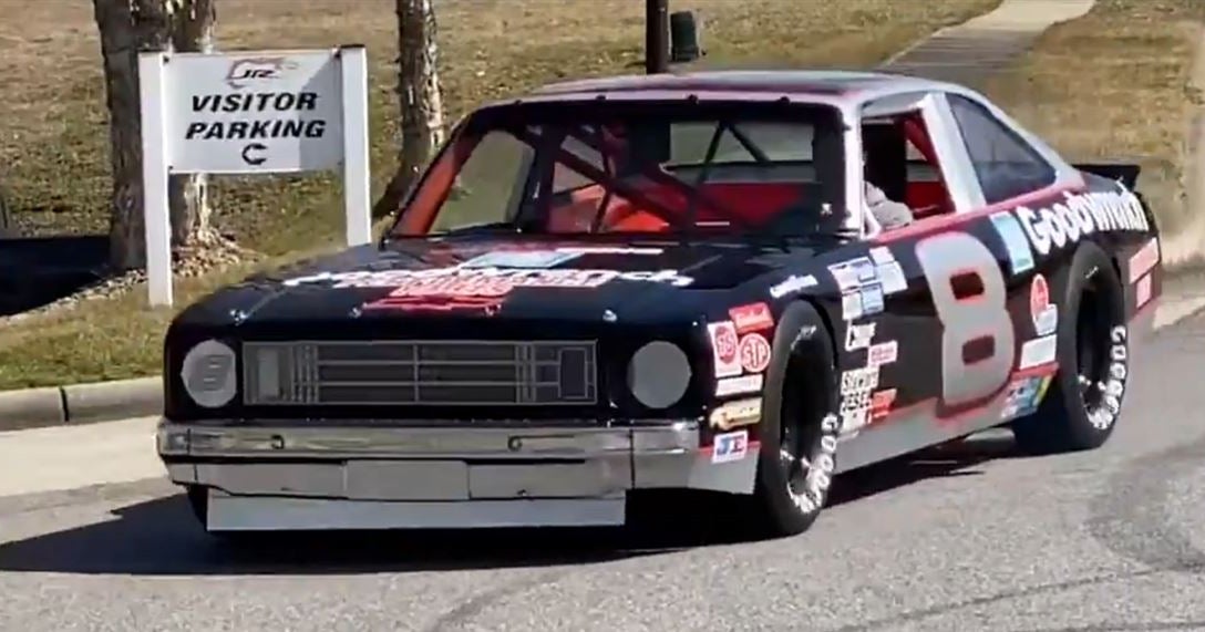 Dale Earnhardt Jr. takes restoration of father's Busch Series car for a ...