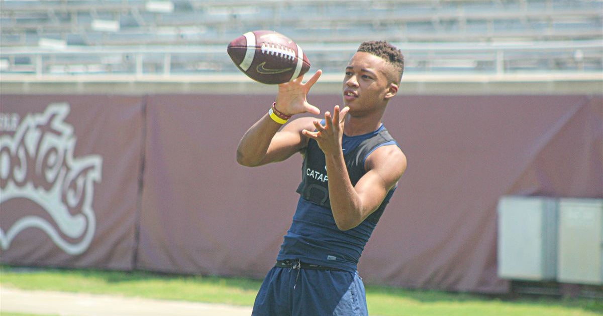 Five-star WR Jalen Brown bonds with Ron Dugans at Seminole Showcase ...