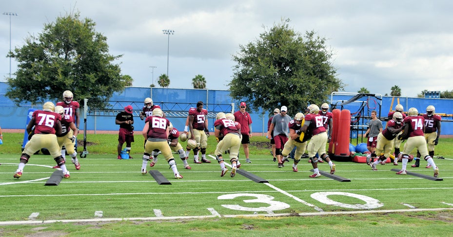 FSU Camp Observations, Day 11: Getting after it in the trenches