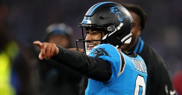 WATCH: Bryce Young, Panthers celebrate win in Germany locker room