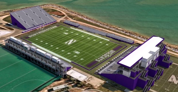 Northwestern football unveils renderings for temporary lakefront ...