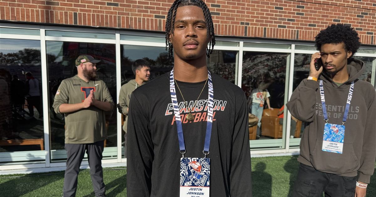 Three-star 2027 Evanston DB Justin Johnson makes first Illini visit ...