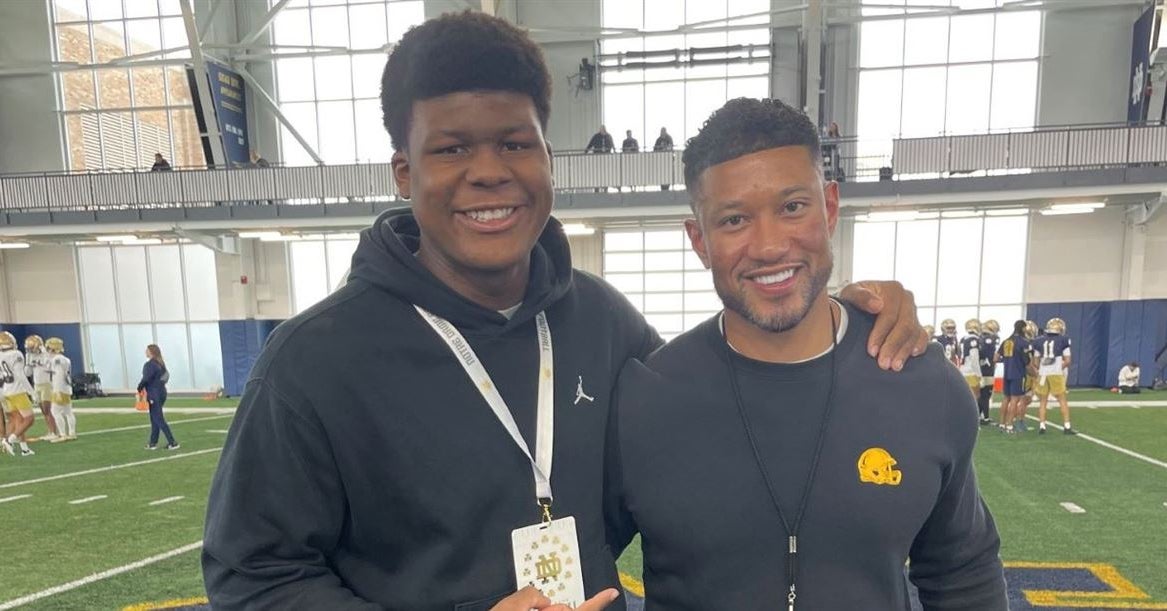 Top defensive end Kellan Hall recaps Notre Dame visit