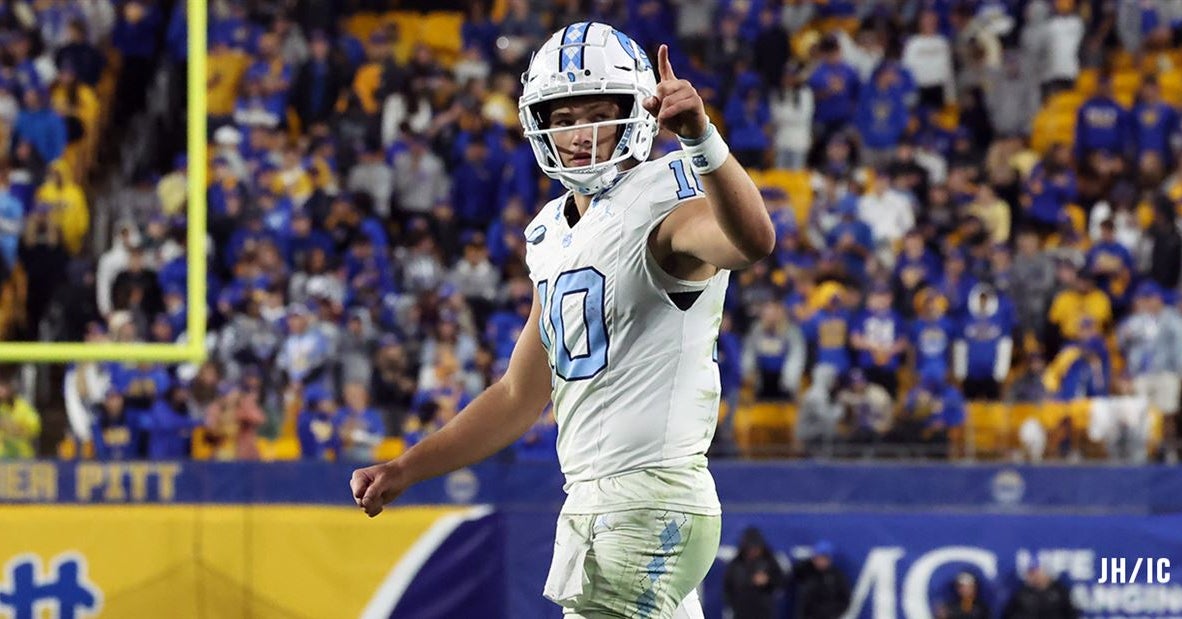 Drake Maye left-handed touchdown pass keys UNC win: Tar Heels QB breaks ...