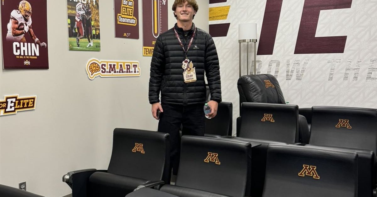 2026 California tight end Colby Simpson takes in a Minnesota Football ...