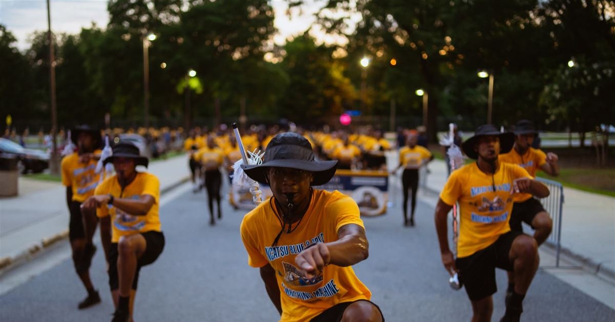 Watch: N.C. A&T's Blue and Gold Marching Machine performs NFL halftime show