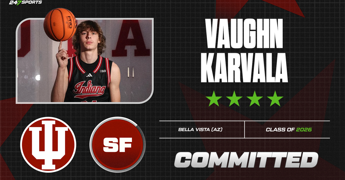 No. 47 ranked Vaughn Karvala commits to Indiana