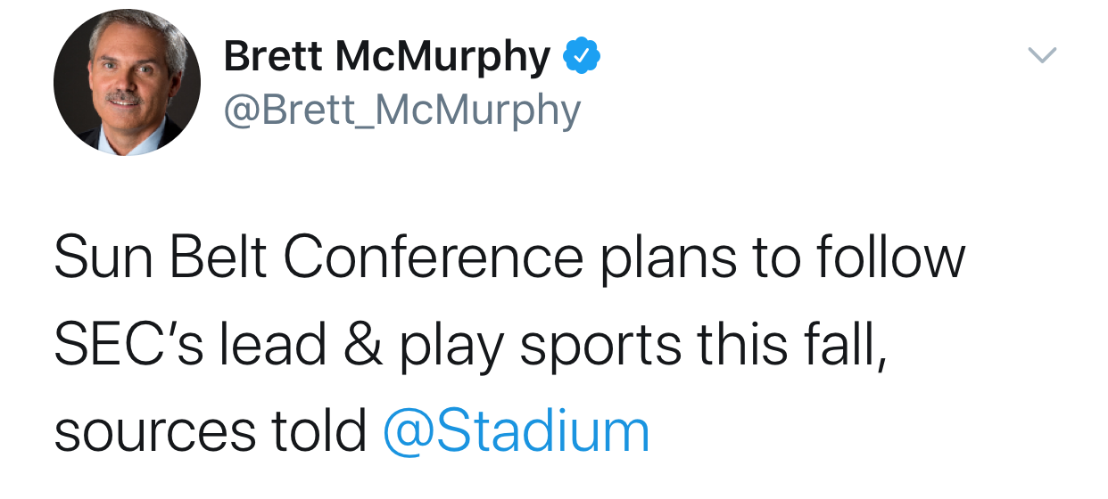 Tweet from Brett McMurphy