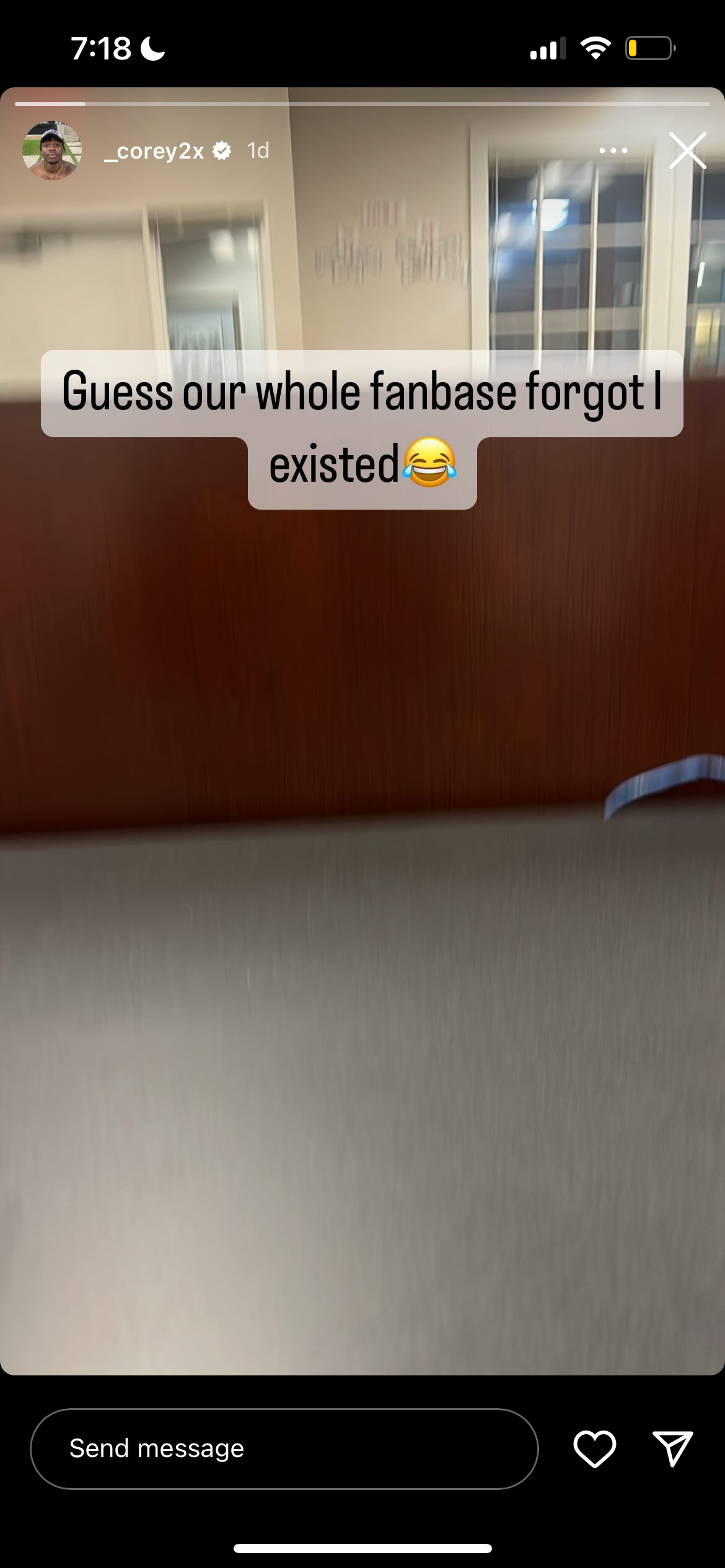 Jacorey Thomas IG Story
