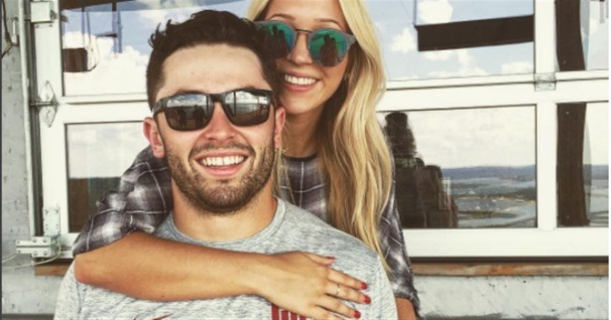 Oklahoma Sooners football QB Baker Mayfield and girlfriend Morgan Mayberry