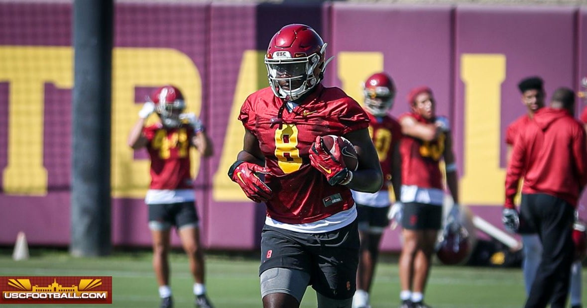 WATCH: USC freshman TE Michael Trigg highlight run from camp