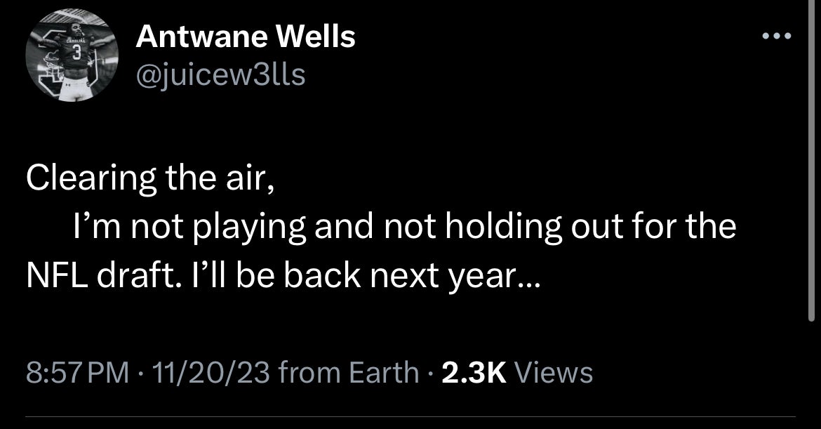 Juice Wells is back next year