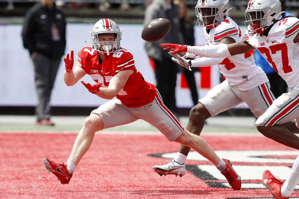 Sights and Sounds: Emotional scene for Haskins marks OSU's spring game