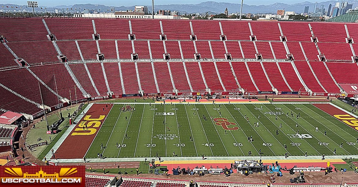 WATCH: USC vs Georgia Southern warm-ups in the Coliseum and the USC ...