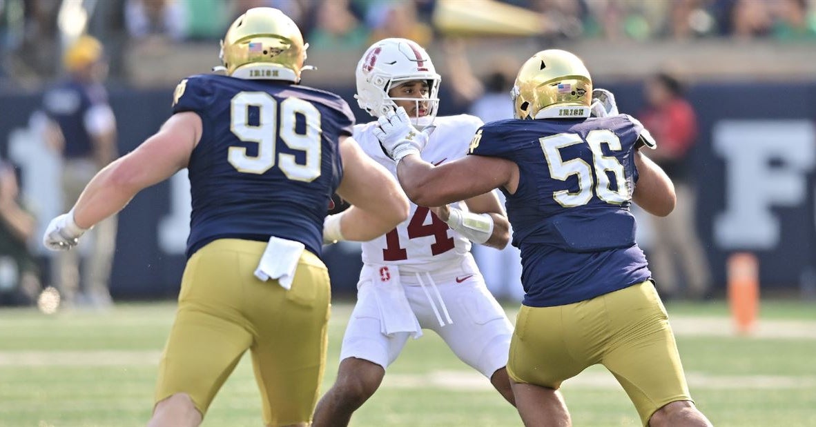 Notre Dame Defensive Tackles Howard Cross, Rylie Mills are Playing ...