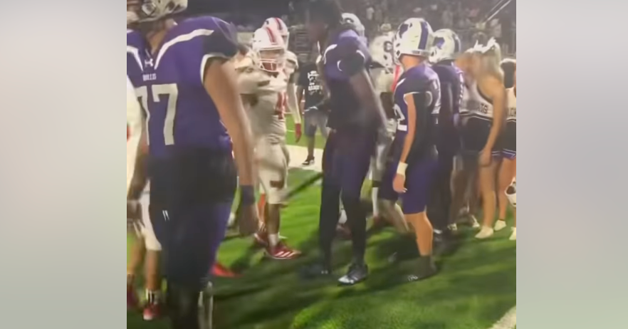 Watch high school football team disrespect opponent with belt after 77 ...