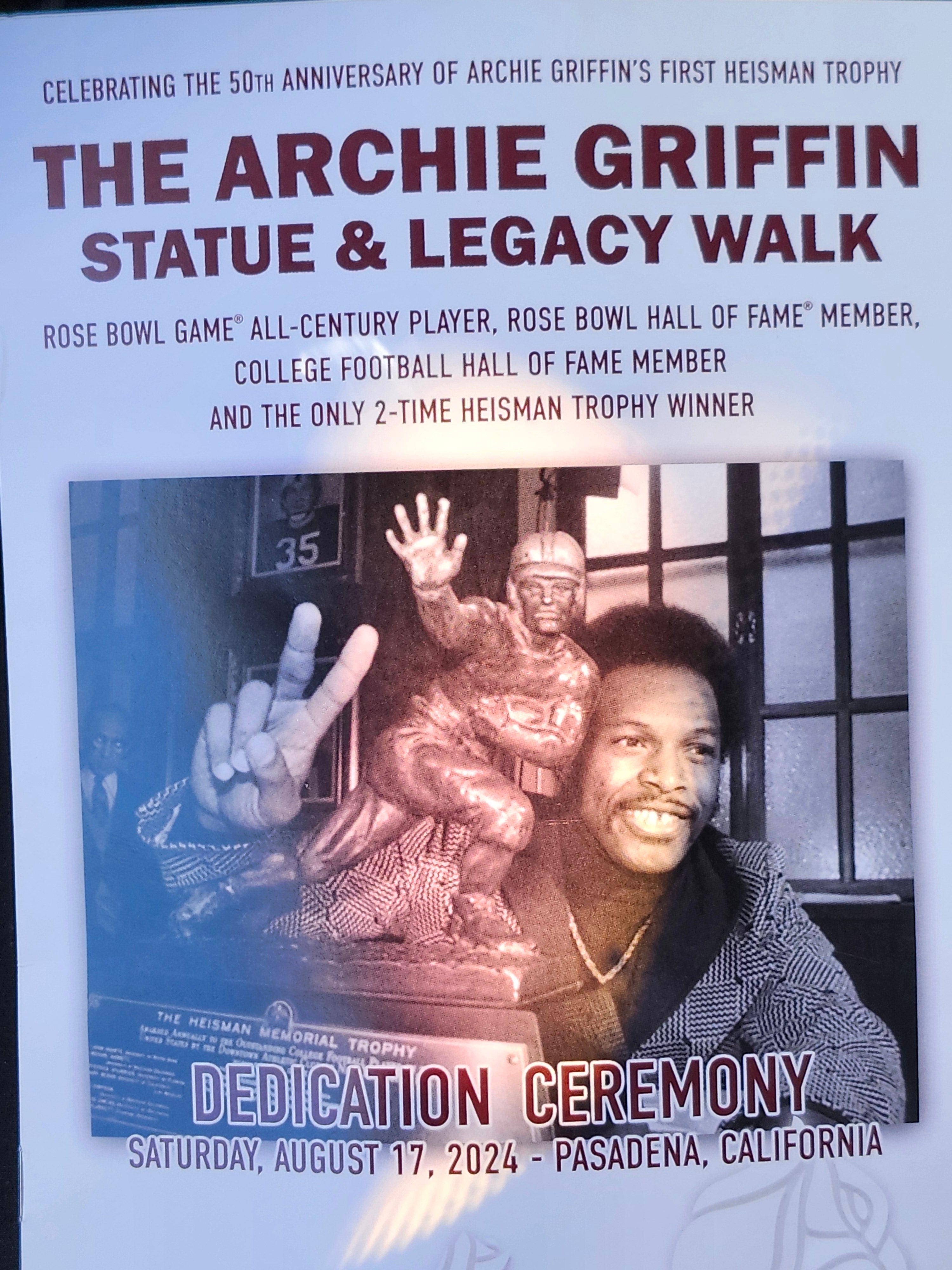 Archie Griffin statue ceremony @The Rose Bowl