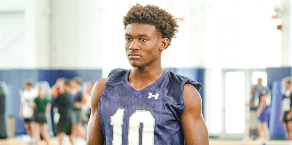 WATCH: 2025 WR Colin Charles at Notre Dame Camp