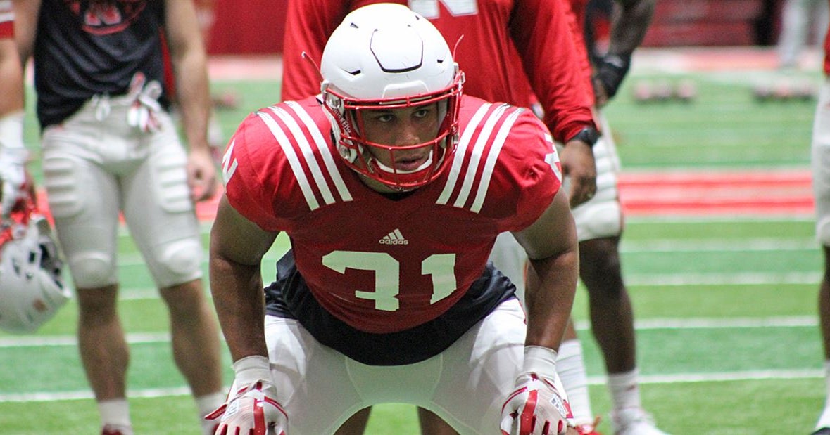 Nebraska LB Collin Miller stretchered off field after injury