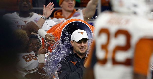 Media is outraged over Tom Herman's mockery of Drew Lock