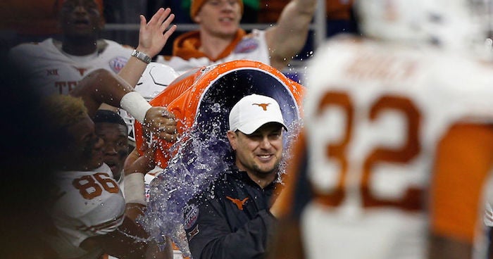 Media is outraged over Tom Herman's mockery of Drew Lock