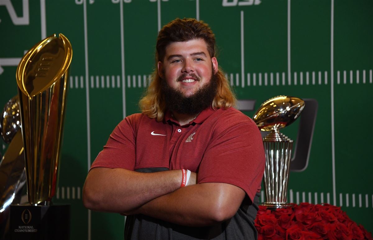 The view on WSU hoss Liam Ryan's mullet at Pac-12 Media Day