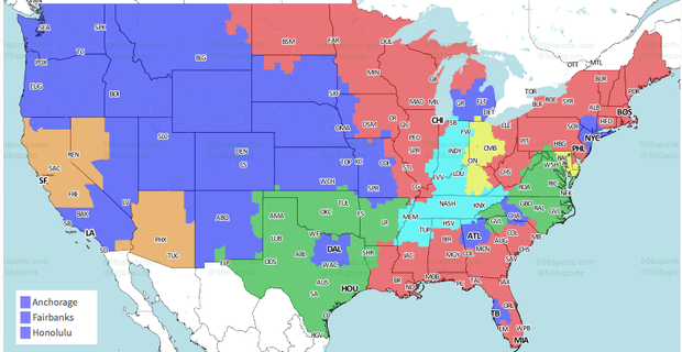 TV coverage map released for Titans vs. Colts