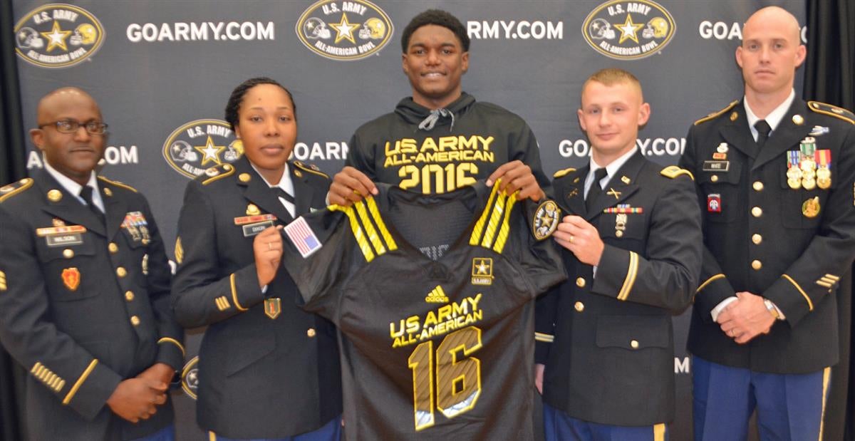 Randle receives his Army Bowl jersey