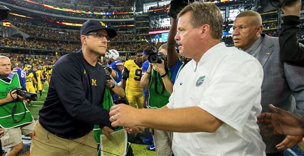 WATCH: Michigan WR coach Jim McElwain meets with the media