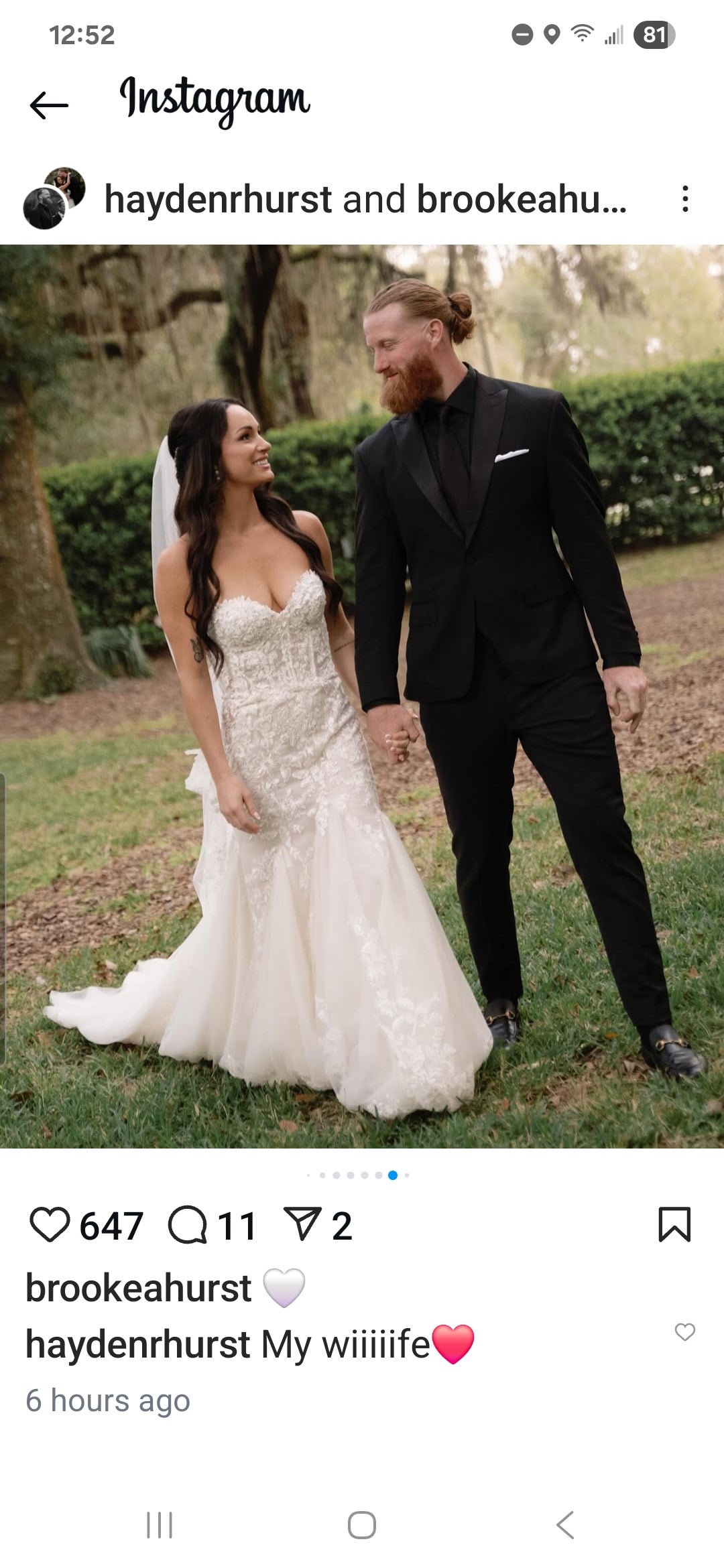Hayden Hurst is married!