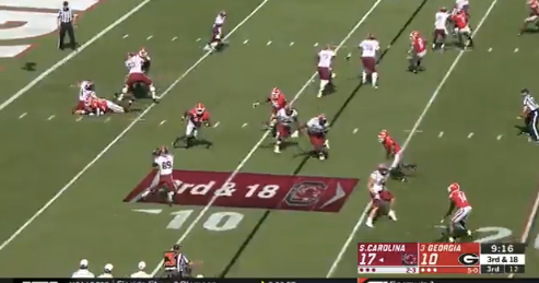 Watch: Gamecocks QB Ryan Hilinski suffers knee injury at Georgia