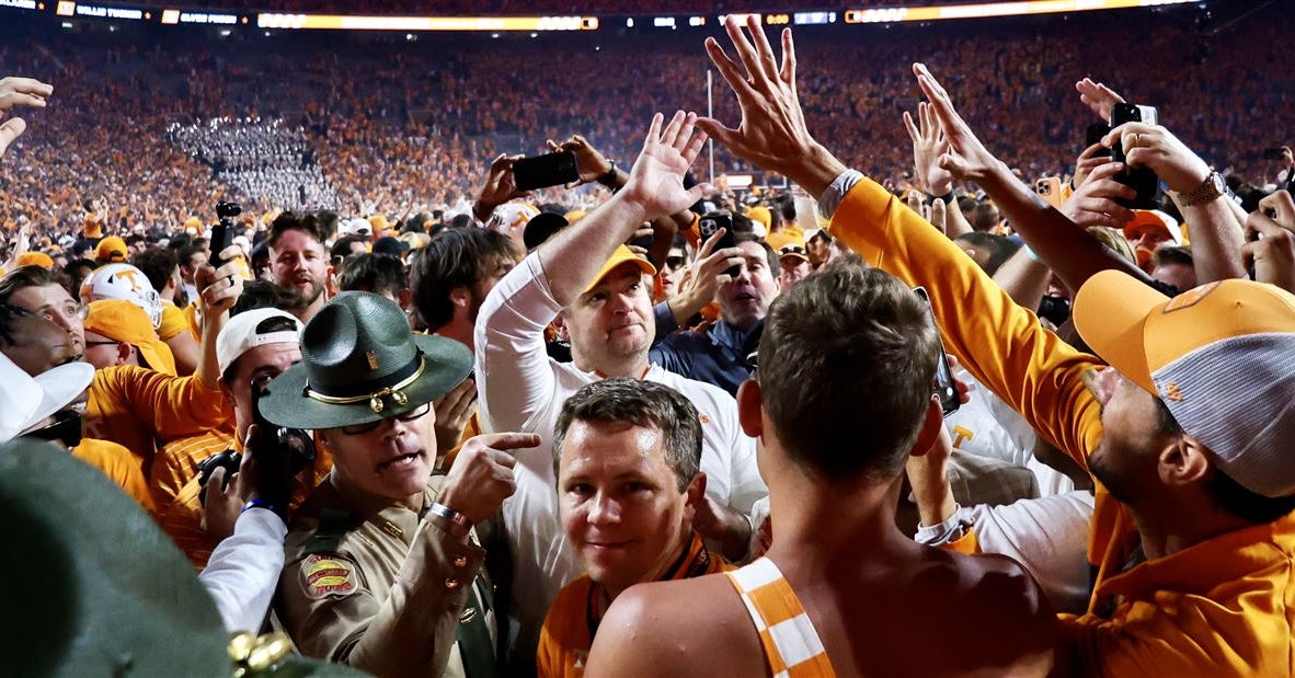 Josh Heupel responds defiantly to claims that Neyland Stadium pipes in ...