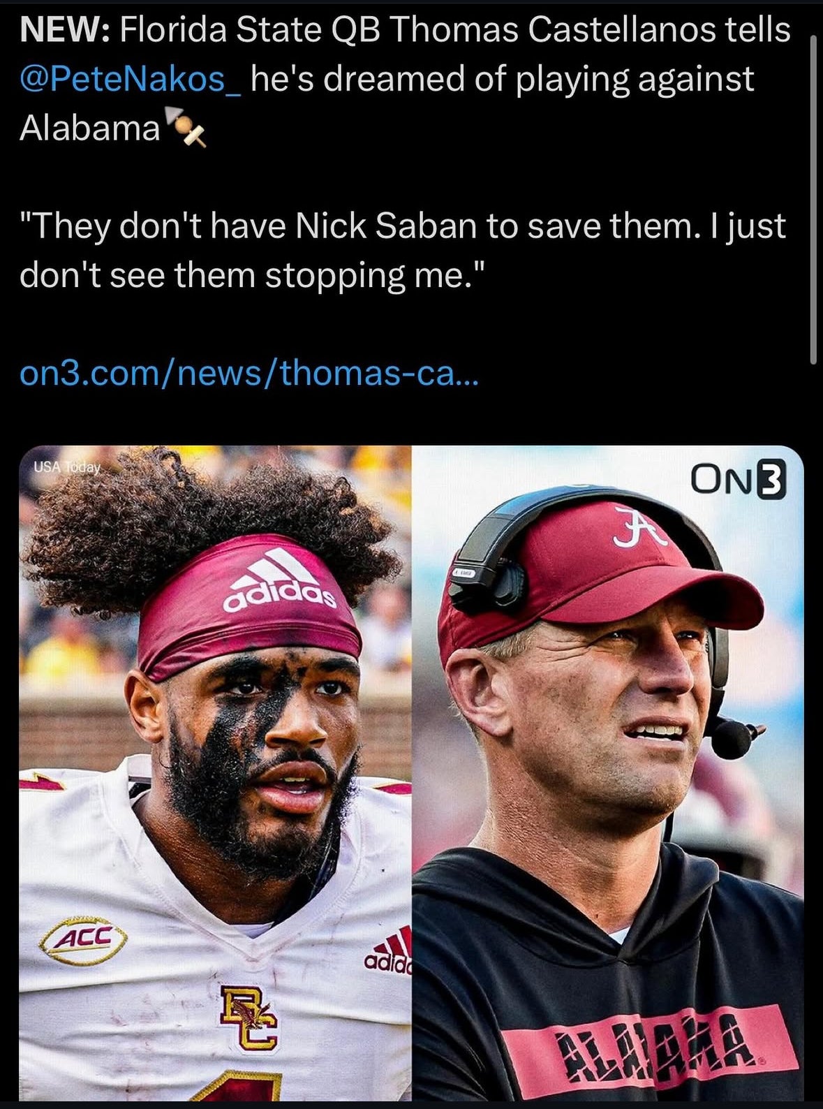 FSU's trash QB calls out Bama