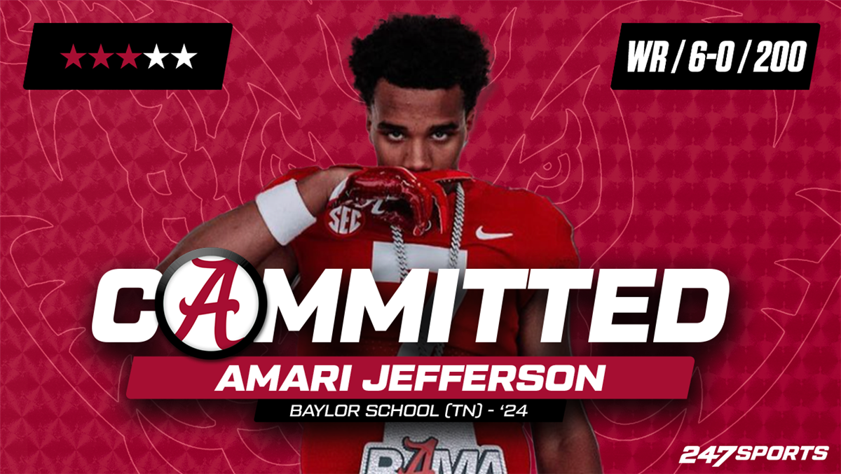 Four-star WR Amari Jefferson commits to Alabama over UGA, Tennessee