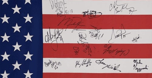 The U.S. flag Michael Jordan used to cover Reebok logo during Olympics ...