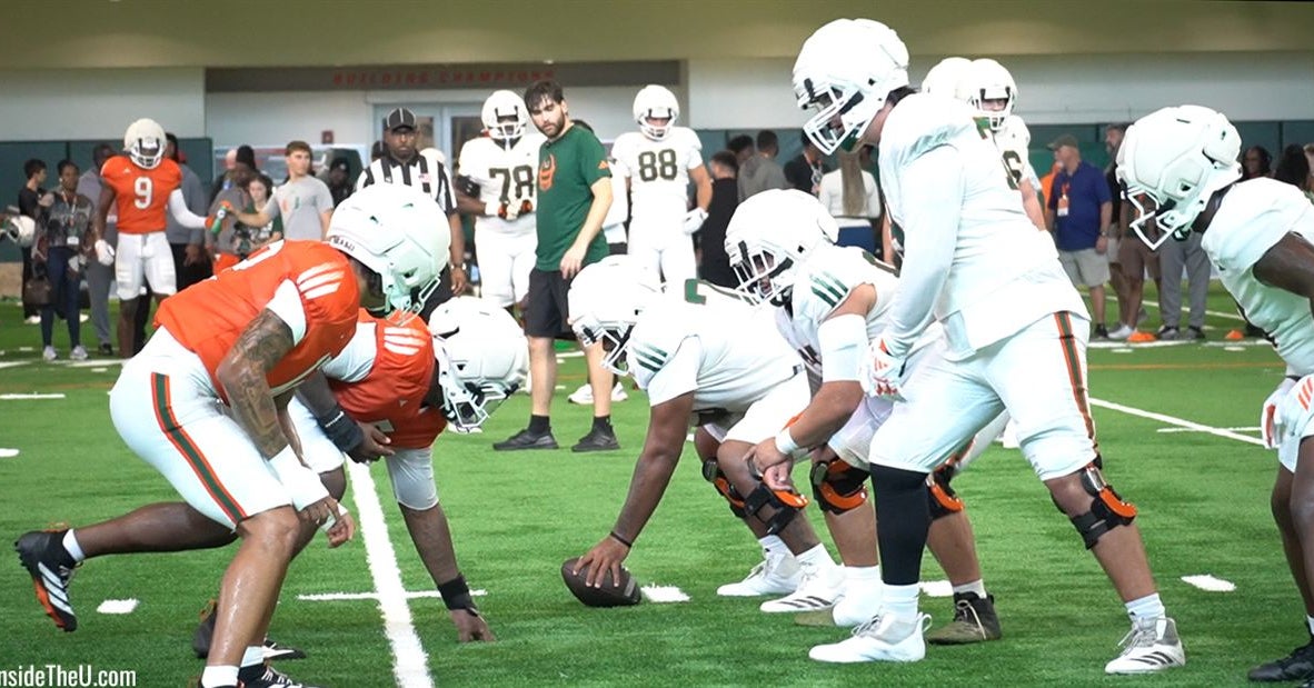 VIDEO: Offensive line vs. defensive line in spring practice drills