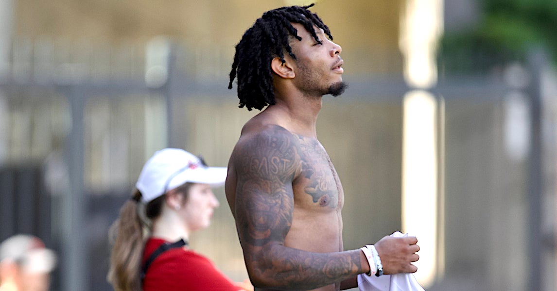 Day 1: WSU's Isaiah Hamilton and Stephen Hall start fall camp hot