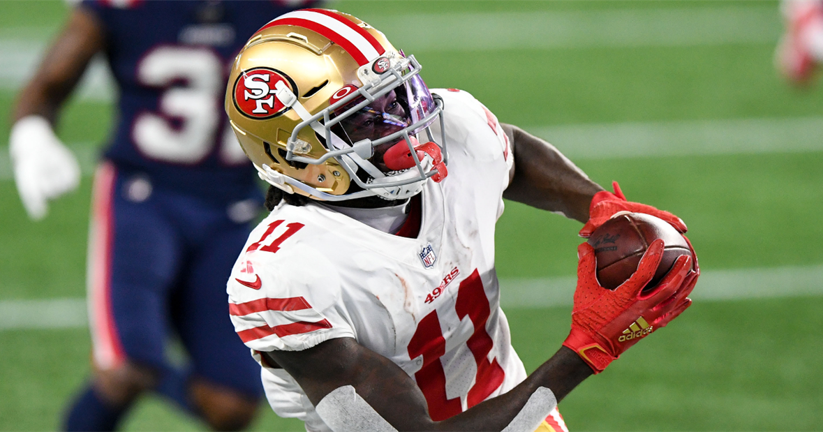 Brandon Aiyuk records first-career 100-yard receiving day in NFL
