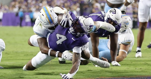 Cam Cook's three touchdowns paces TCU past Long Island, 45-0