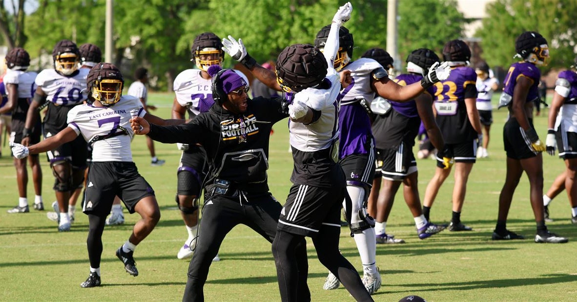 ECU WR coach Dyrell Roberts impacting his room, entire offense, with ...