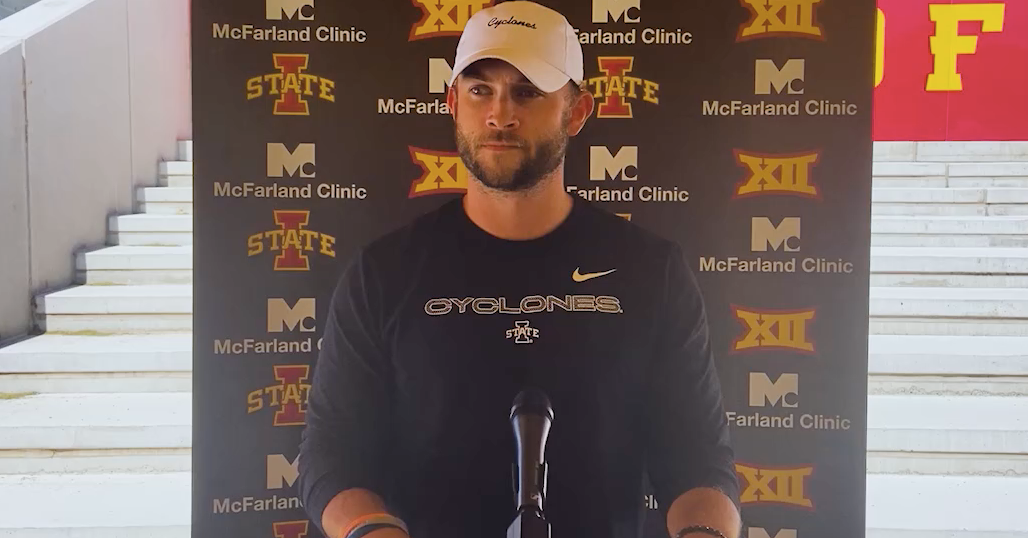ISU tight ends coach Taylor Mouser talks leadership, Fall Camp and TE ...