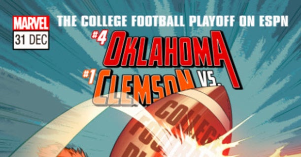 LOOK: Marvel creates comic book covers for CFP matchups