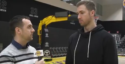 WATCH: Travis Wear discusses making his debut for Lakers