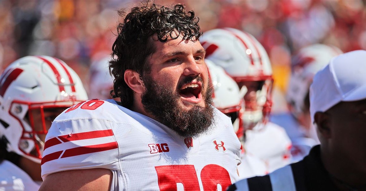OL Joe Brunner helping lead Wisconsin's violent offensive approach