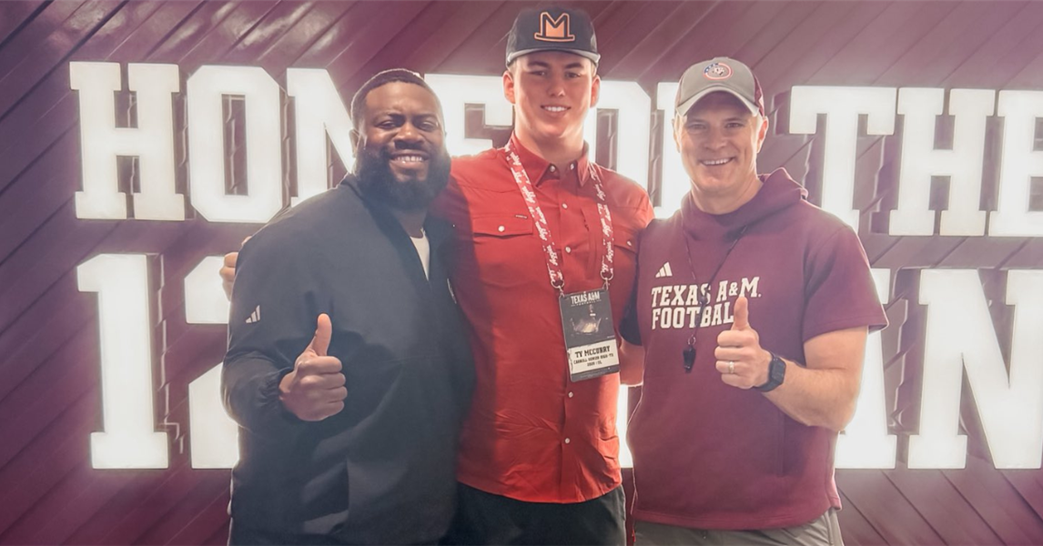 In-state 2028 OL Ty McCurry reacts to Texas A&M offer, talks recent ...
