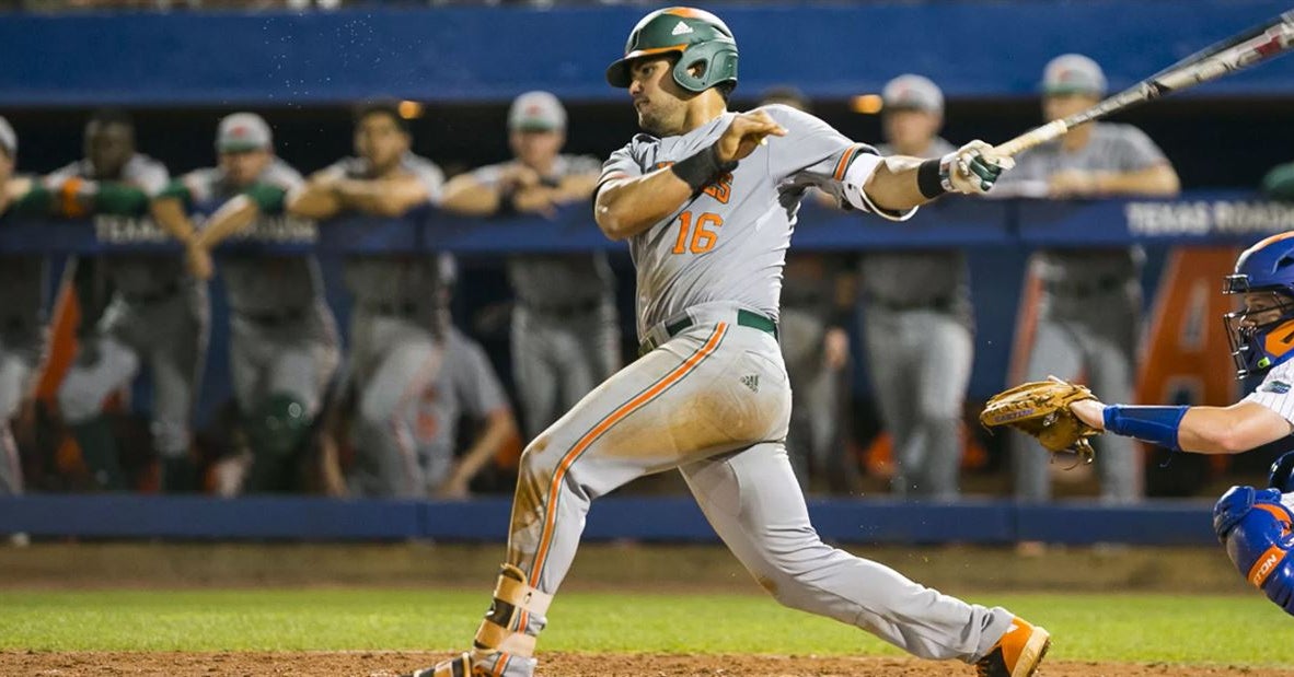 Raymond Gil helps give No. 21 Miami a 10-9 win in 13 innings over No. 1 ...