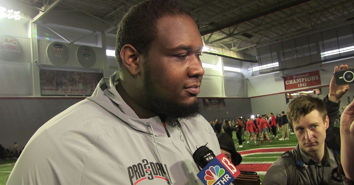 Watch: Dawand Jones sits out OSU pro day, stands pat on combine performance