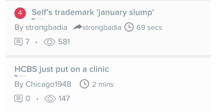 Self's trademark 'january slump'